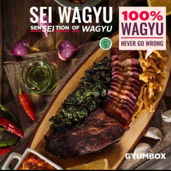 SEI SAPI WAGYU Daging Sapi Asap Gyumbox Frozen Food Makanan Instan ...