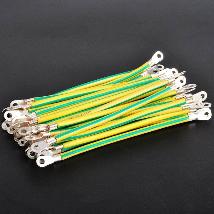 Bvr Yellow-green Solar Photovoltaic Grounding Wire With Terminals 10/12 ...