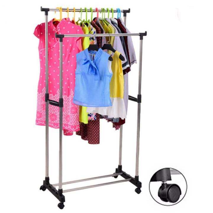 Double Pole Clothes and Shoes Rack/ Affordable, adjustable, durable ...