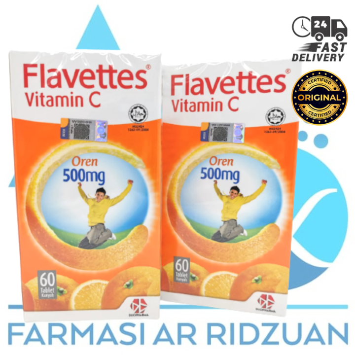 Flavettes Vitamin C 500MG (60's Chewable) | Lazada