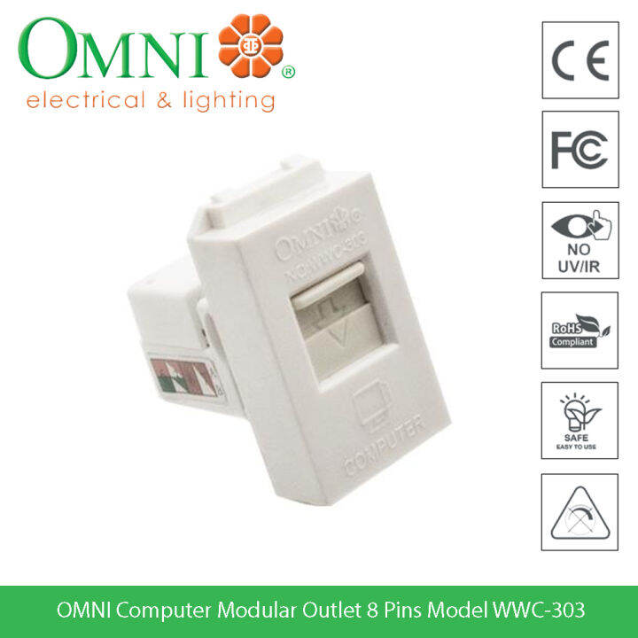 OMNI Computer Modular Outlet 8 Pins Model WWC-303 | Lazada PH