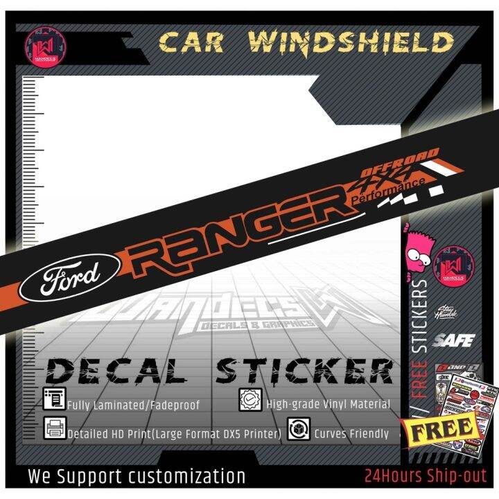 Ford Ranger Car Windshield Decals Sticker | Lazada PH