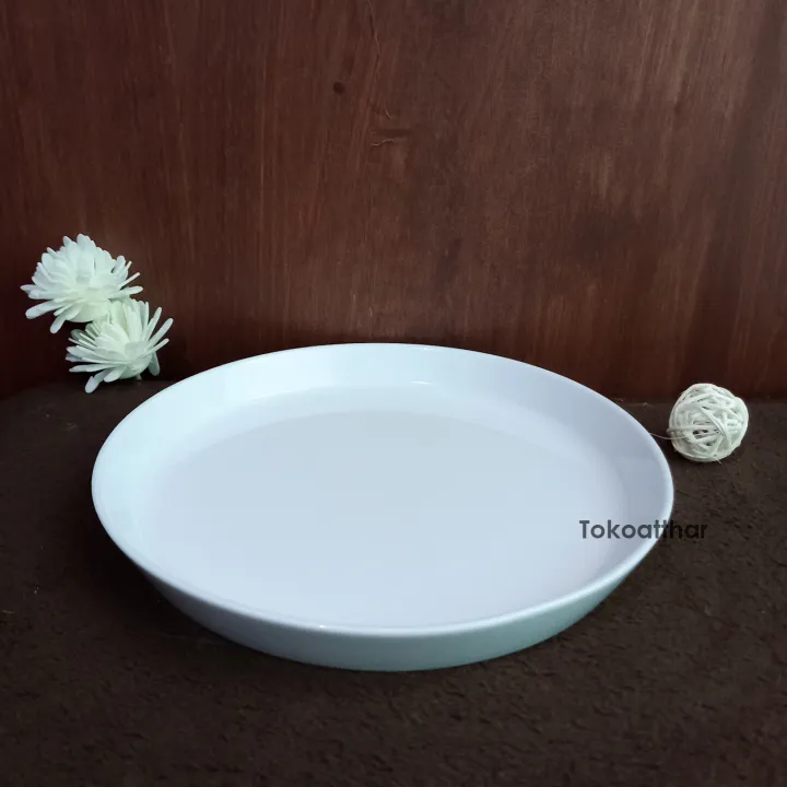 AHA Piring Porcelain Pizza Tray 18cm Piring Keramik Putih Porselain ...