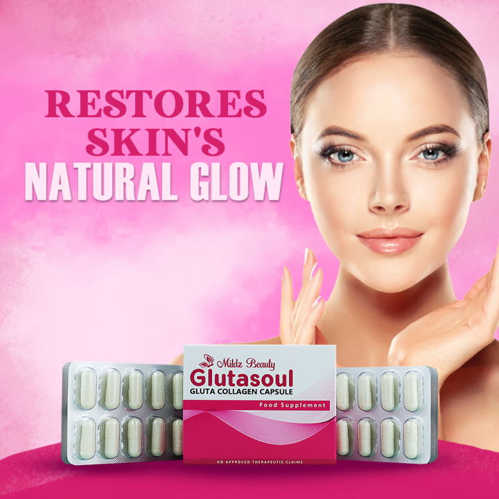 MILDZ BEAUTY GLUTASOUL (30 CAPSULES) – GLUTA COLLAGEN CAPSULE, Pure ...