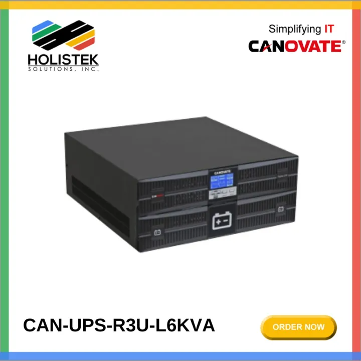 Canovate 6KVA Rack Mount UPS with 1-ph IN & 1-ph OUT 230VAC, 50/60Hz ...