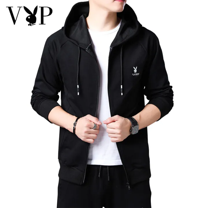 Playboy VIP Men's Jacket 2022 Fall New Hooded Handsome Tide Brand Men's ...