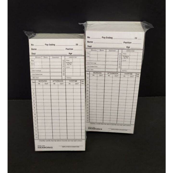 DTR Paper/DAILY TIME RECORD For Employees 100pcs./pack | Lazada PH