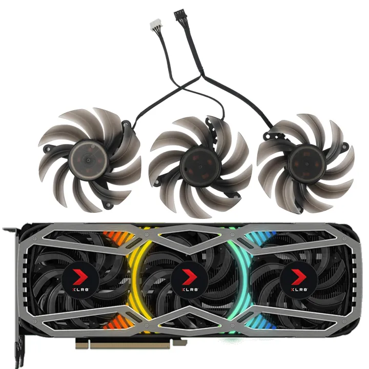 82MM TH8015S2H-PCC01 GPU Fan For PNY RTX 3070 3070Ti 3080 3080Ti 3090 ...