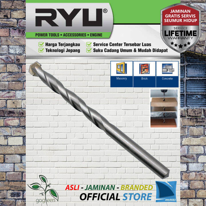 Mata Bor 10,0 ~ 19,0 mm PANJANG Untuk Beton, Batako, Hebel, Bata dan ...