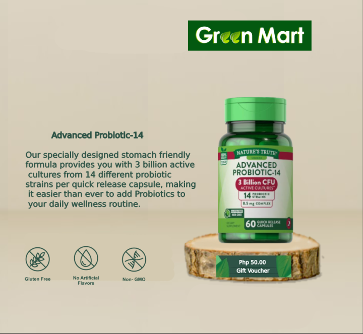 Nature's Truth Advanced Probiotic-14 60 Capsules | Lazada PH