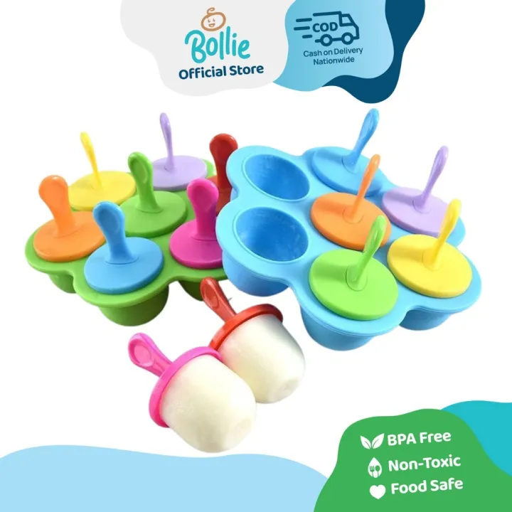 Bollie Baby Popsicle Molds Breastmilk Ice Pop Maker for Teething Babies ...
