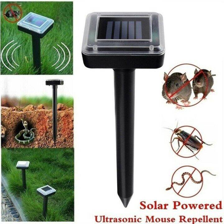 Solar Mole Repeller Solar Powered Snake Mole Repellent Ultrasonic Snake ...