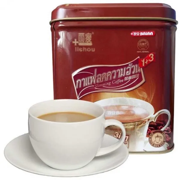 Original Authentic Thai LISHOU Slimming Coffee 15 Sachets/ 1 Can ...