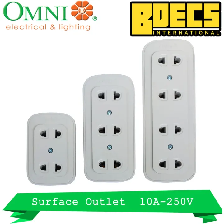 Omni Surface Outlet High Quality Heavy Duty 250V 10Amp I Bdecs | Lazada PH