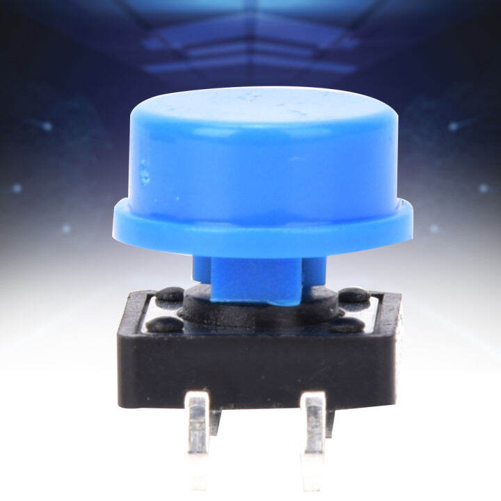 60 Pairs 4 Pin Momentary Tactile Push Button Switch Blue Switch Cap ...