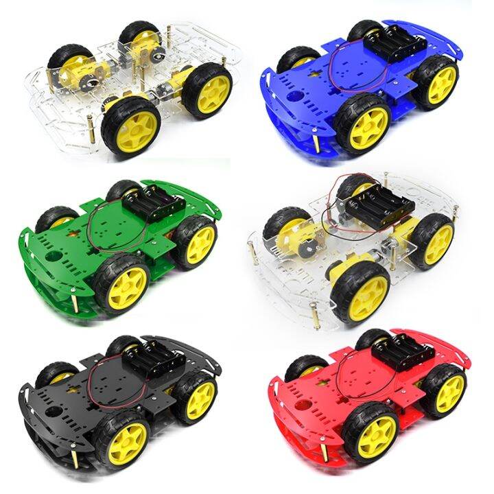 Smart Car Kit 4WD Smart Robot Car Chassis Kits Car With Speed Encoder ...