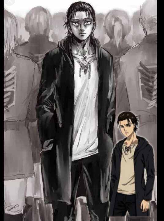 jaket eren yeager attack on titan AOT SNK final season jubah anime ...