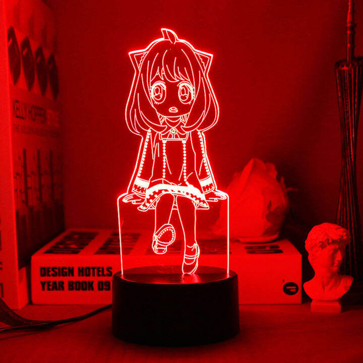 SPY X FAMILY 3D LED Night Lights Anya Yor Forger Anime Illusion Lamp ...