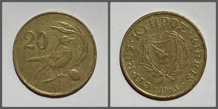 Cyprus Coin, 20 Cents 1983. | Lazada