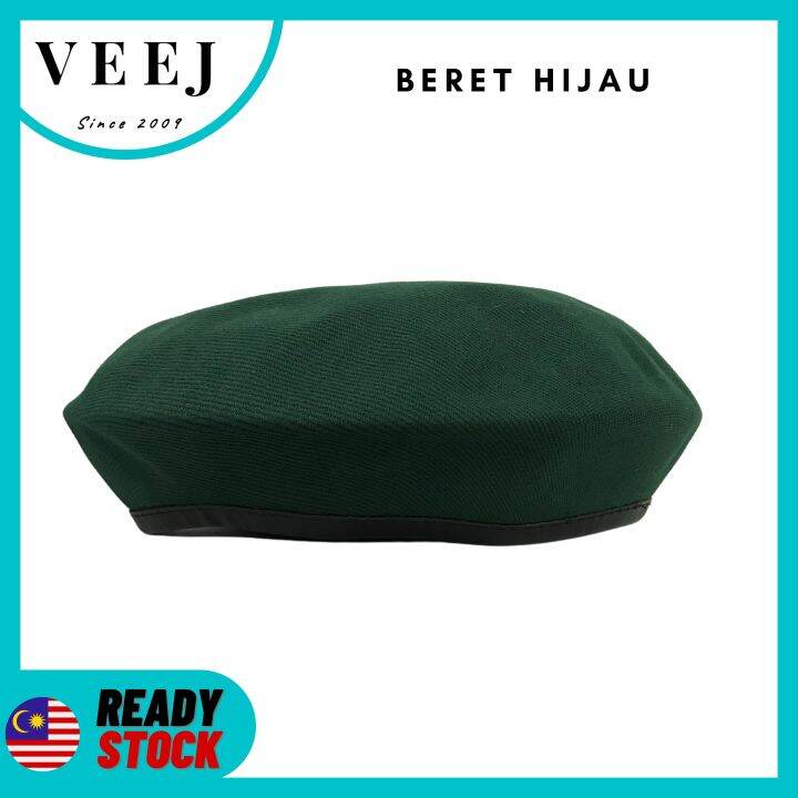 TOPI KRS | BERET HIJAU NAVY MAROON OREN BLACK | KADET REMAJA SEKOLAH ...