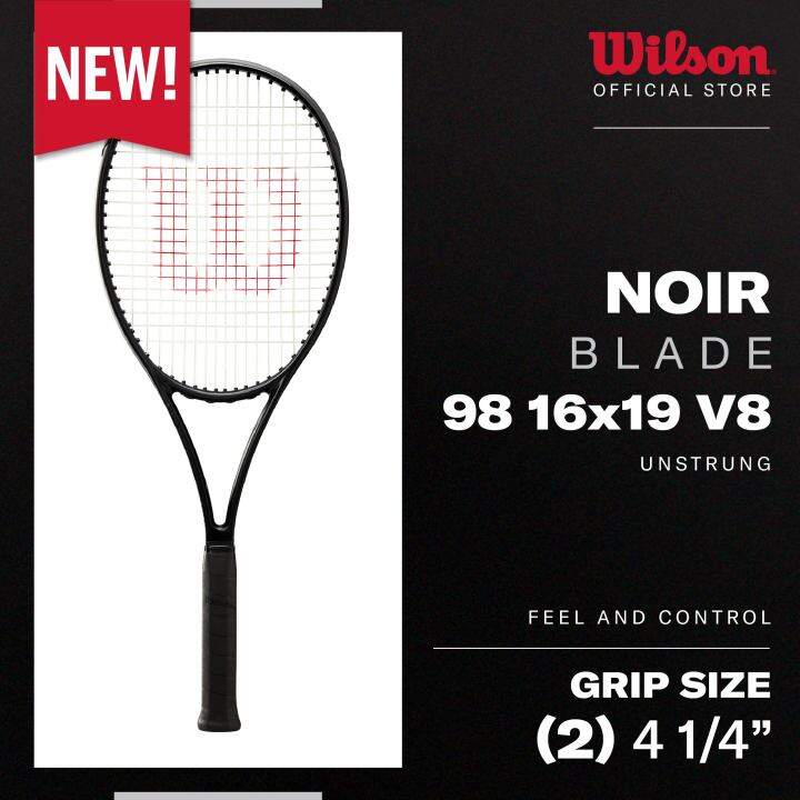Wilson Noir Blade 98 16x19 v8 Black Tennis Racket (Unstrung) | Lazada