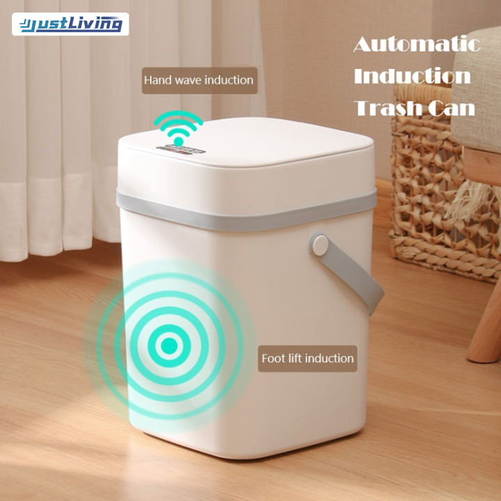 JustLiving Intelligent Induction Automatic Trash Can Touchless Smart ... JustLiving Intelligent Induction Automatic Trash Can Touchless Smart ...