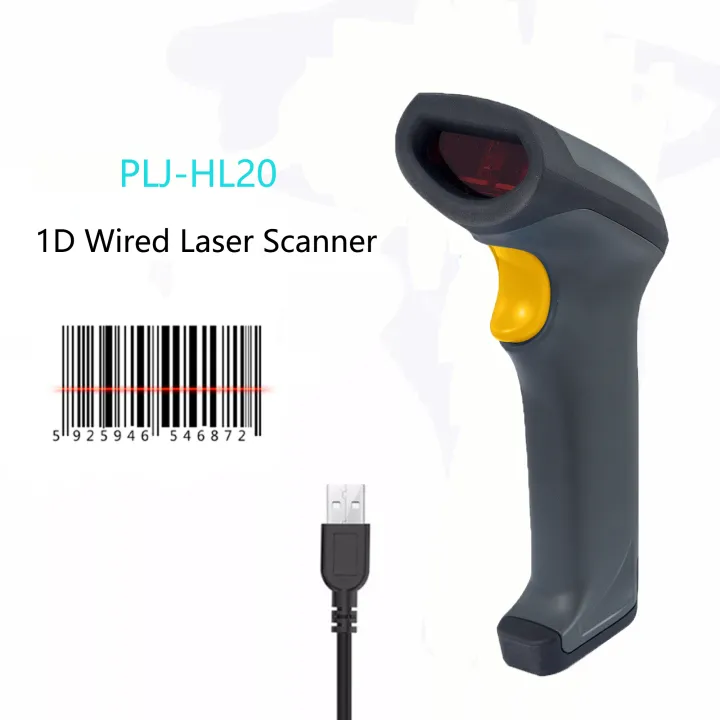 USB Barcode Scanner Long Laser Barcode USB Port CCD&MOS Handheld ...