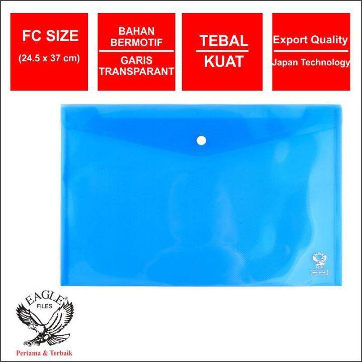 [ LUSIN ] Map Plastik Kancing Satu (Tipis) - Eagle Files E-212H MURAH | Lazada Indonesia