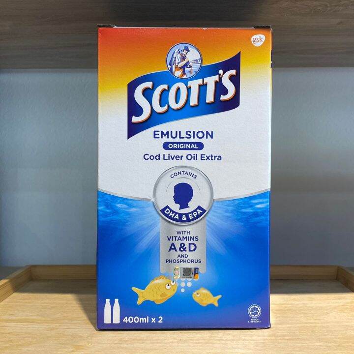 Scott's Emulsion Original Cod Liver Oil Extra 400x2 / 200ml | Lazada