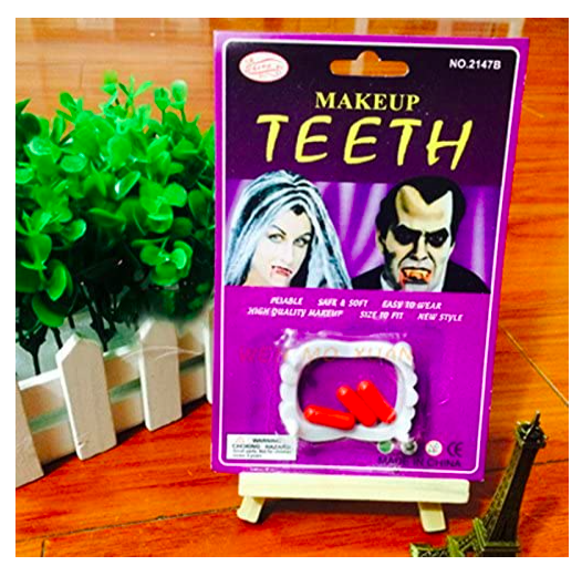 MSIA Ready Stock/ Halloween Fake Blood Vampire Teeth Fangs Realistic ...