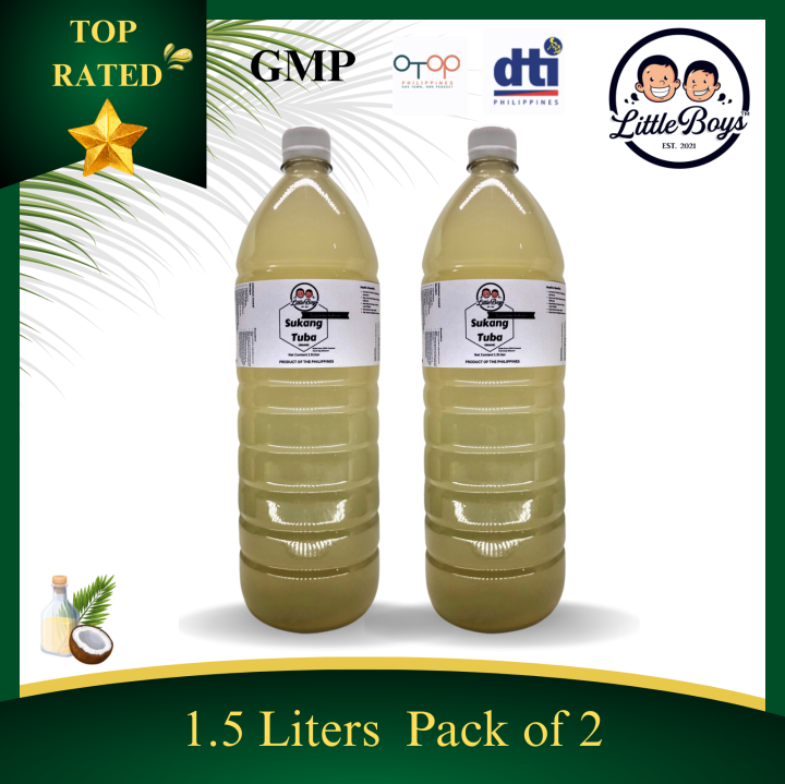 1.5 Liters PACK OF 2 | Sukang Tuba | Coconut Sap Vinegar | CHEMICAL ...