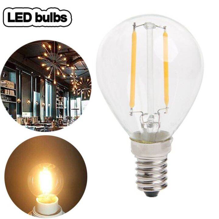 Energy Saving E14 Led Edison Filament Lamp 220v Ball Globe Bulb G45 Hug ...