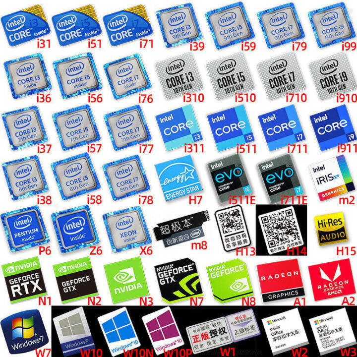 Notebook desktop Core 10 11th generation CPU label core I9 I7 I5 RTX ...