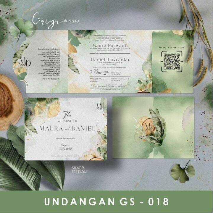 UNDANGAN GRIYA SILVER 2 /UNDANGAN GRIYA BLANGKO / UNDANGAN NIKAH MURAH ...
