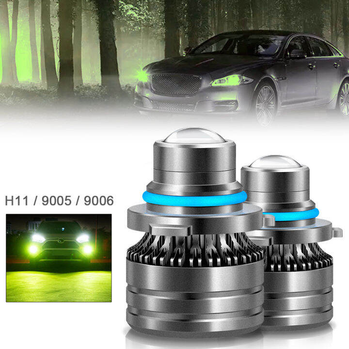 Universal 100W Lampu Sorot Hijau Lemon, 2 Buah H8 H7 H11 9005 HB3 9006 ...