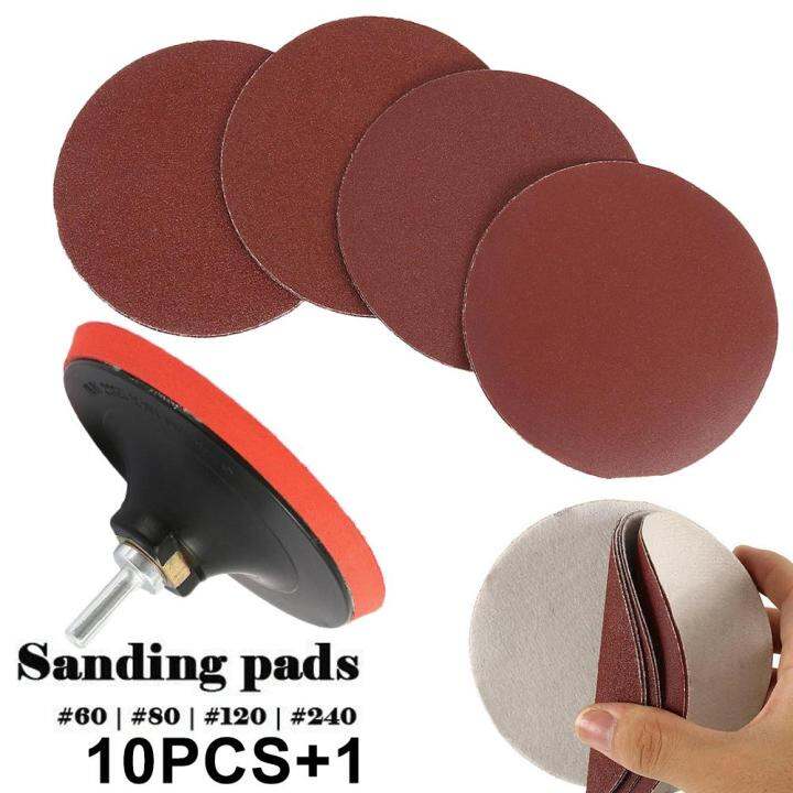 【Toolstar】10PCS 5inch 60/80/120/240 Grit Sanding Discs Angle Grinder ...