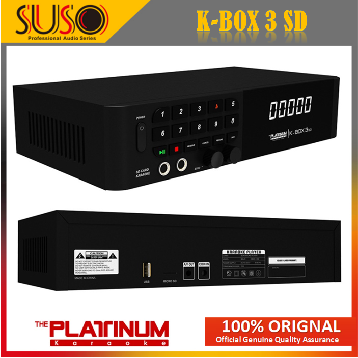 K-BOX 3 Platinum Karaoke SD Card Player with 21K++ English/OPM Songs ...