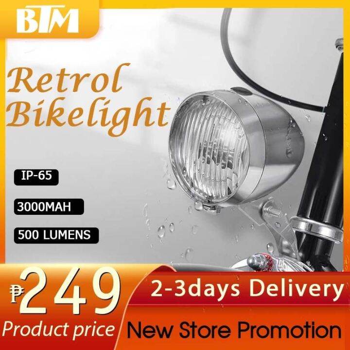 【BTM COD】bike light bicycle light bullet light headlight chrome metal ...