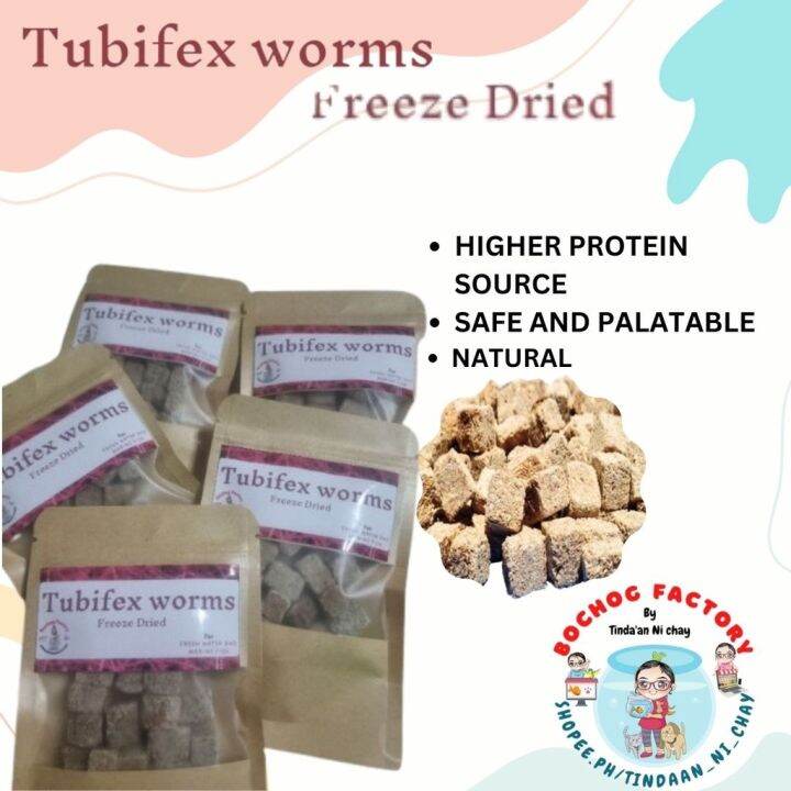 recreation Tubifex Freeze dried 20 cubes bochog factory high protein ...