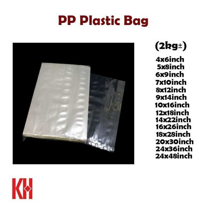 (2kg±) PP Bag / Borong Plastik Transparent Clear Plastics Bag Poly ...