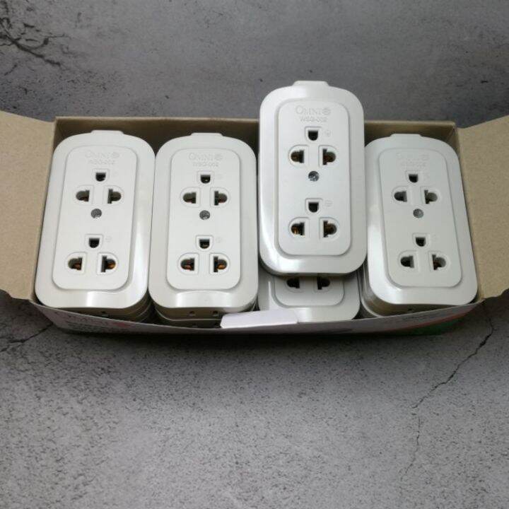 1 Box (12 pcs.) 2 Gang Surface Convenience Outlet w/ Ground (WSG-002 ...