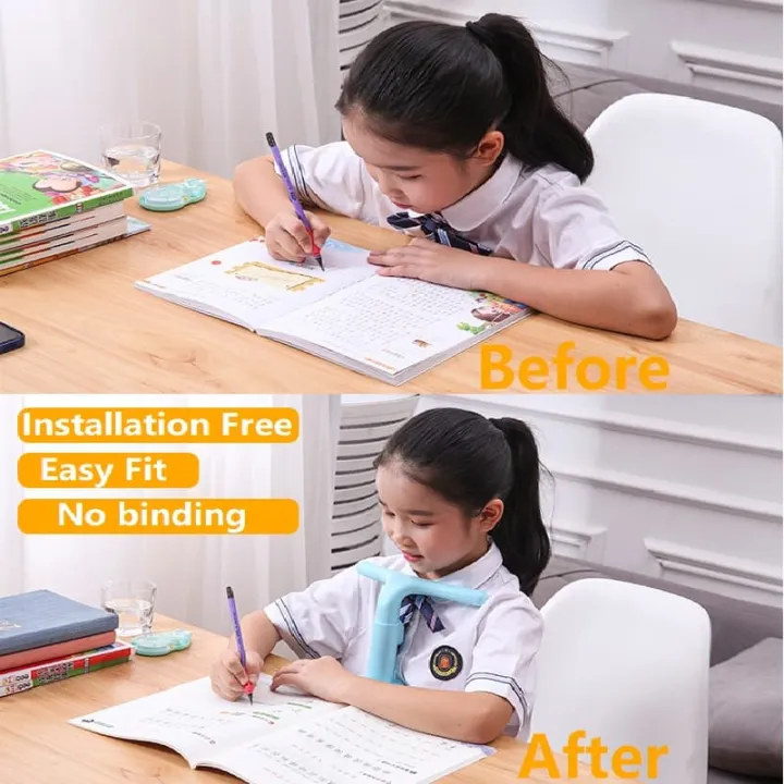 Kids Adjustable Sitting Posture Corrector Student Writing Reading Anti ...