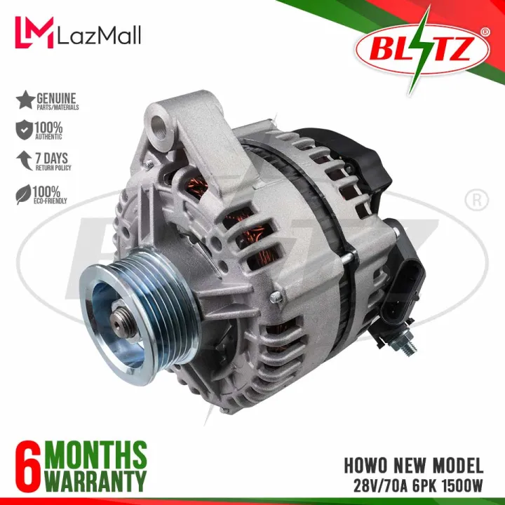 BLITZ ALTERNATOR ASSEMBLY HOWO NEW MODEL 28V/70A 6PK 1500W VG1095094002 ...
