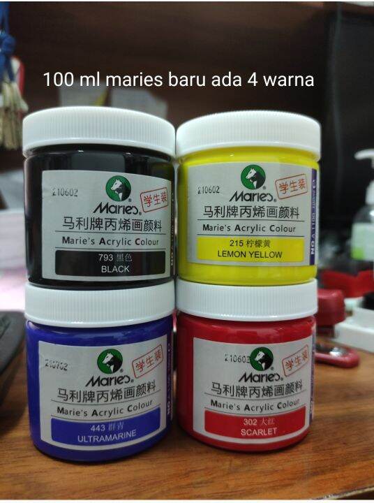 cat acrilic maries 100 ml kemasan botol | Lazada Indonesia