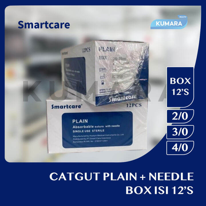 SMARTCARE - Catgut Plain + Jarum / Benang Silk BOX | Lazada Indonesia