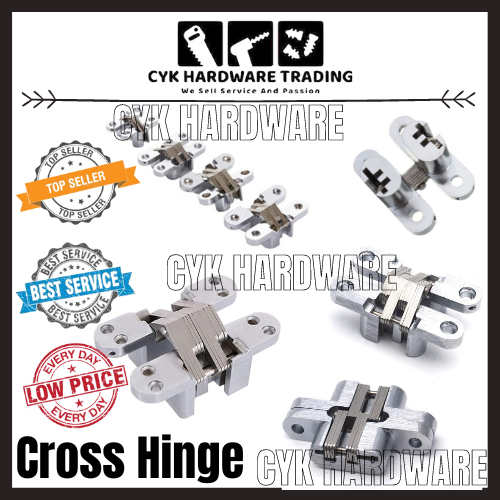 Metal Cross Hinge 180 Degree Cabinet Furniture Folding Door Invisible ...