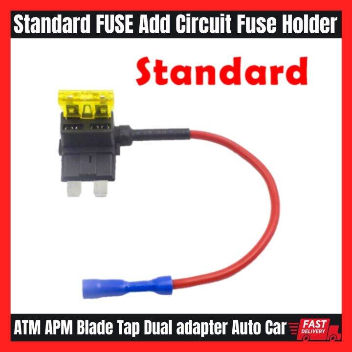 Standard FUSE Add Circuit Fuse Holder ATM APM Blade Tap Dual adapter ...