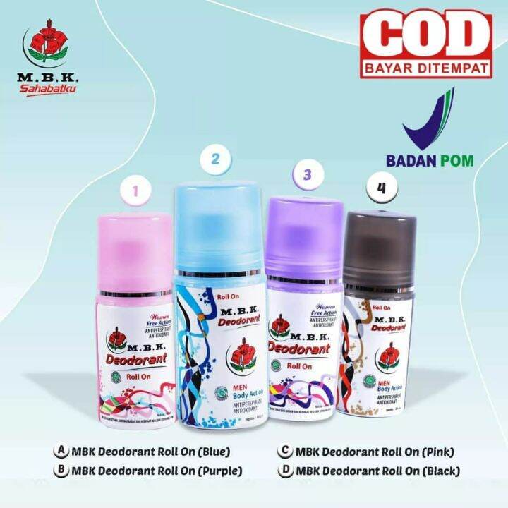 MBK Deodorant Roll On dan Box / Bedak Tawas / Penghilang Bau Badang ...
