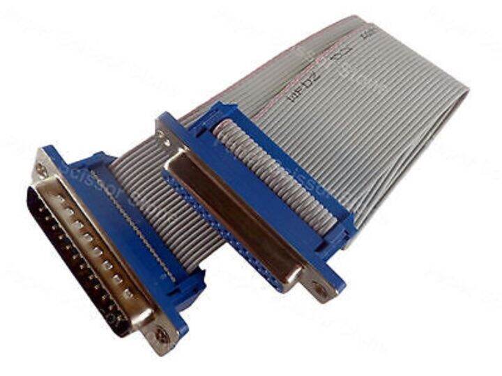 12 Inch DB25 Female Port Male to Female RS232 Serial/Parallel Ribbon ...