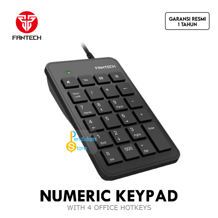 Fantech Numeric Keyboard Office K801 / FTK801 Membrane 23 Keys Wired ...